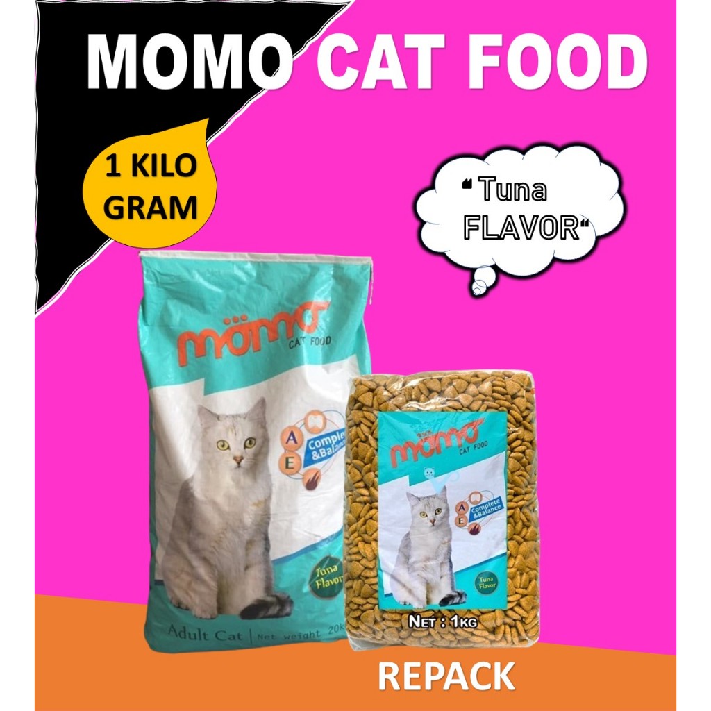 Jual Momo Cat Food Rasa Tuna 1KG Repack Makanan Kucing | Shopee Indonesia