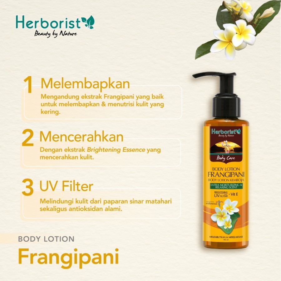 Jual Herborist Body Lotion Frangipani Whitening UV Filter Herboris ...