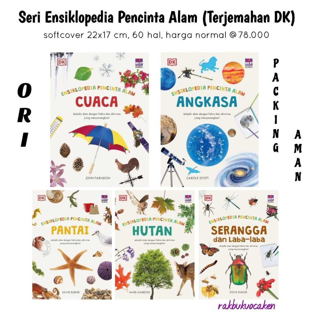 Jual Buku Ensiklopedia Anak Seri Pencinta Alam Terjemahan DK: Angkasa ...