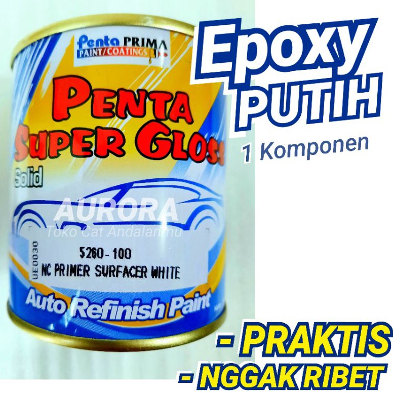 Jual Harga murah Epoxy Putih Penta Super Gloss Primer Surfacer White ...