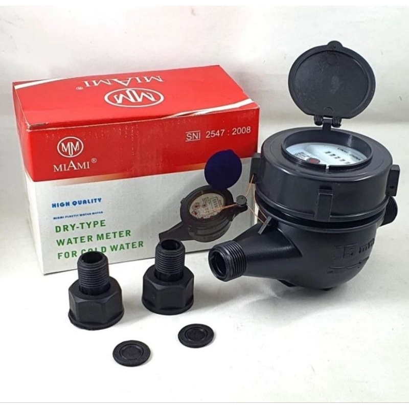 Jual Meteran Air PAM Bodi Plastik PVC 1/2" 1/2 Inch Meteran Air Body ...