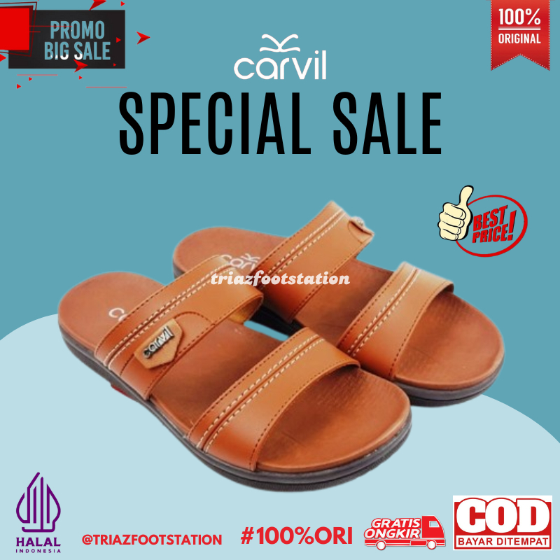 Jual Carvil Alvarez-02 M Sandal Pria Casual Model Selop Murah 100% ...