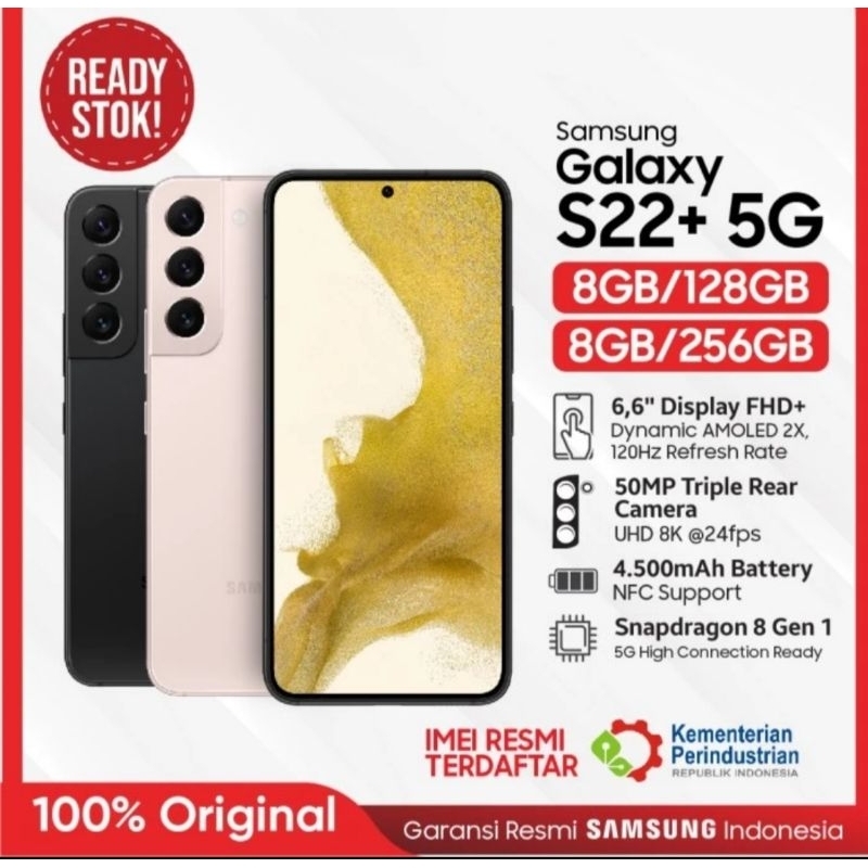 Jual SAMSUNG GALAXY S22 PLUS 5G RAM ( 8/256 DAN 8/512 ) SEGEL RESMI | Shopee Indonesia