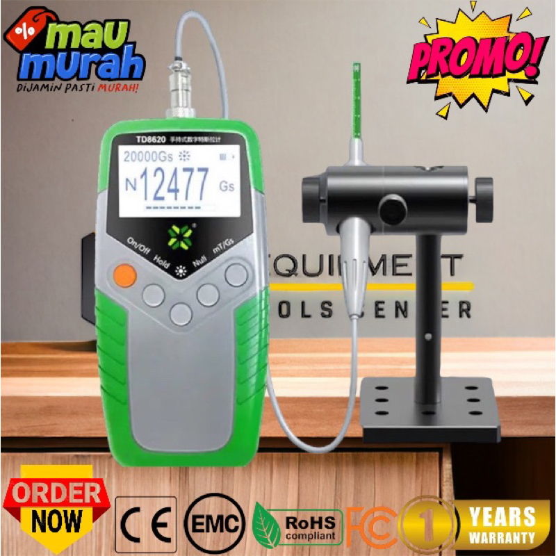 Jual Tesla Gauss Magnet Meter TD8620 Flux Tester TD-8620 Magnetic Field ...