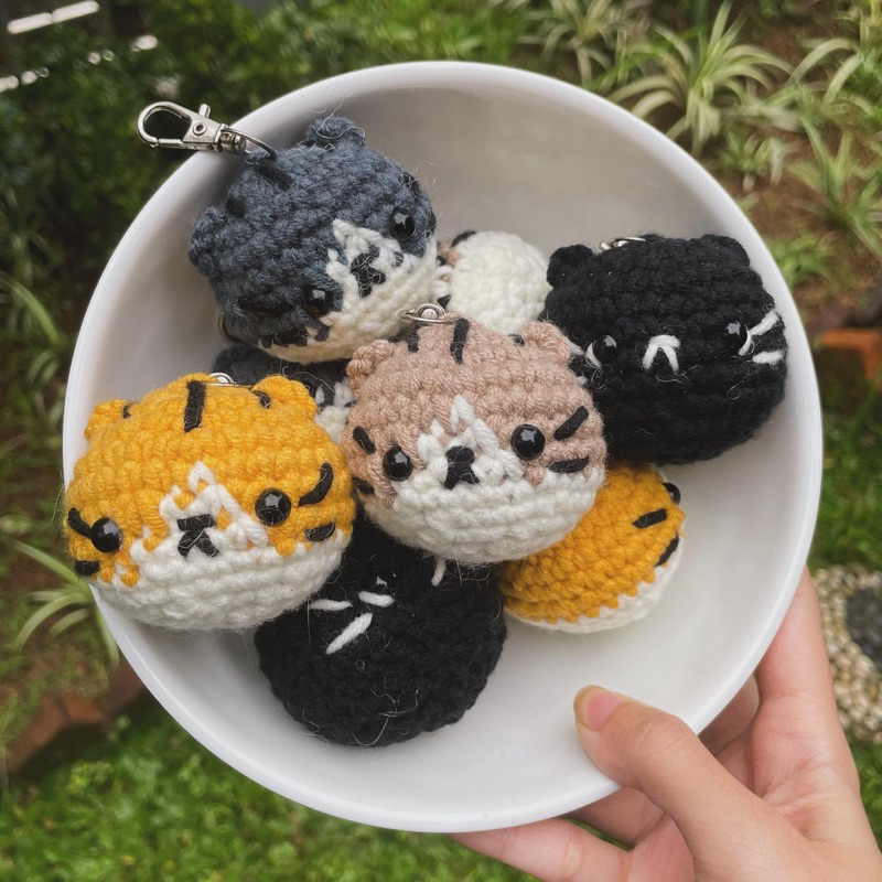 Jual [HANDMADE] Gantungan Kunci Mini Cat / Kucing Crochet Amigurumi ...