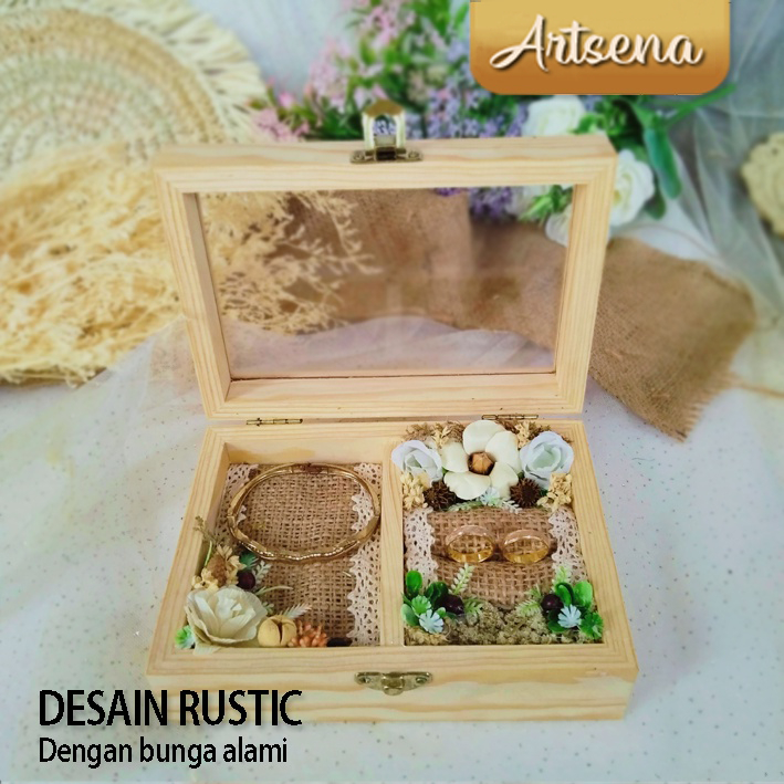 Jual Box Cincin 2 in 1 / Kotak Cincin dan Gelang/Kalung/Logam mulia ...