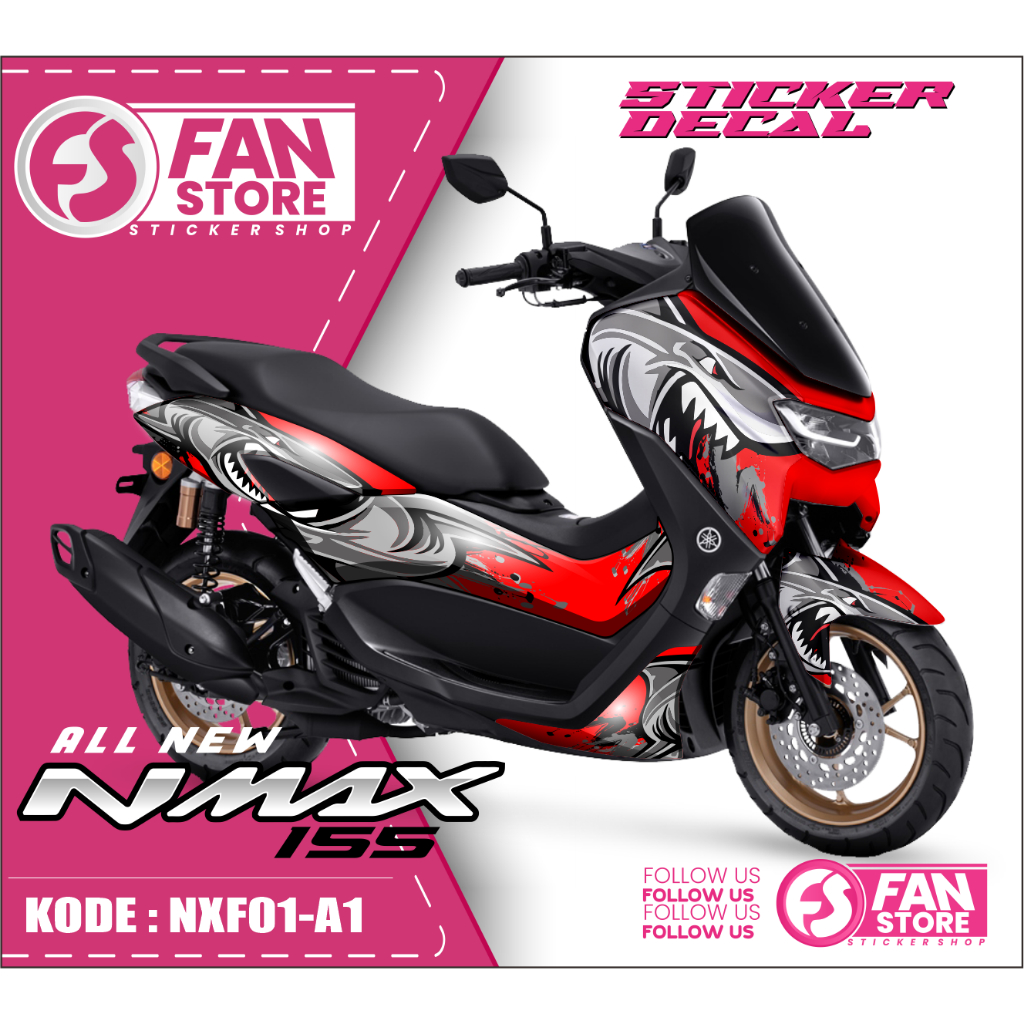 Jual Decal Nmax 2020 Facelift Fullbody Merah - NXF01 A | Shopee Indonesia
