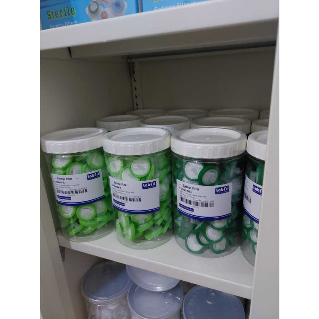 Jual Labfil CA Syringe Filter 25mm 0,45um Outer Ring and Printing ...