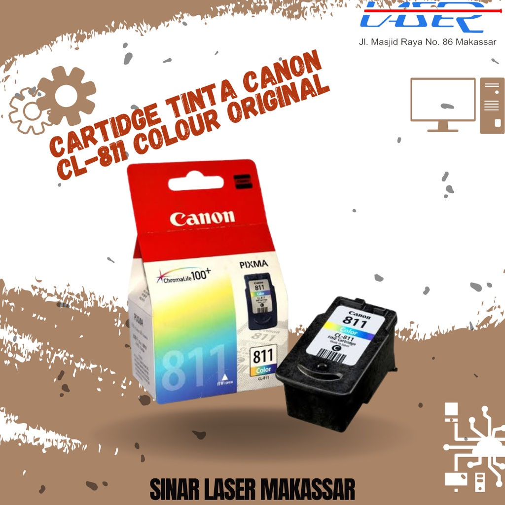 Jual CARTRIDGE TINTA CANON CL-811 COLOR 811CL 811 CL / TINTA PRINTER CANON | Shopee Indonesia