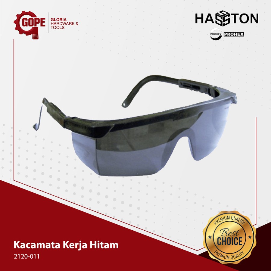 Jual Kacamata Kerja Hitam Safety Glasses Prohex Hasston 2120-101 ...
