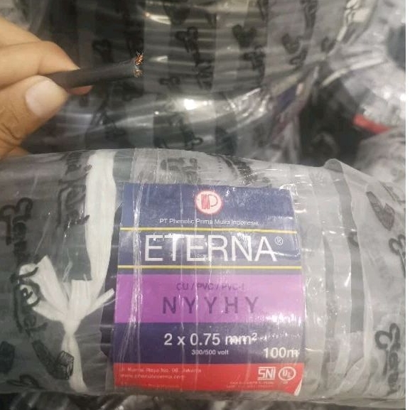 Jual KABEL ETERNA SERABUT NYYHY 2x0,75 PANJANG 100 METER | Shopee Indonesia