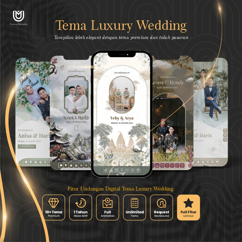 Jual [Tema Luxury Wedding] Undangan Digital Website Pernikahan Premium ...