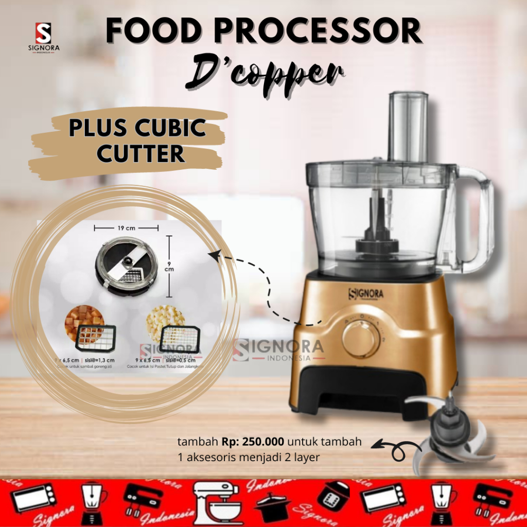 Jual Food Processor Dcopper Signora Plus Cubic Cutter | Shopee Indonesia