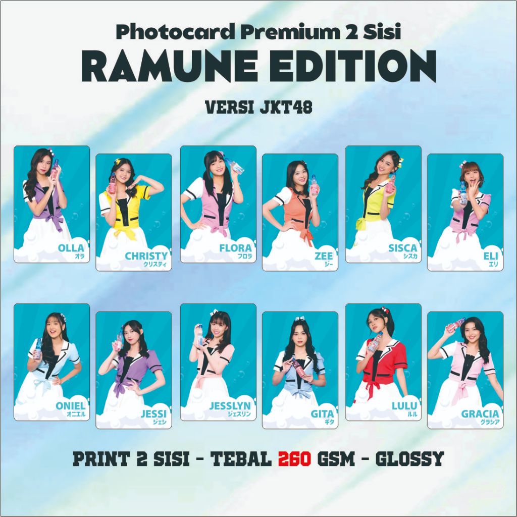 Jual Photocard JKT48 TEMA RAMUNE Edition 2023 Unofficial Photo Card Bisa Di Request Member ...