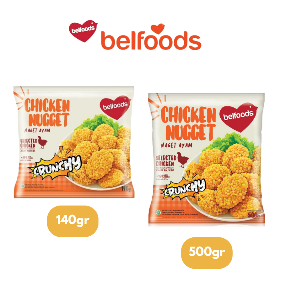 Jual Belfoods Crunchy Nugget 140gr 500gr | Shopee Indonesia