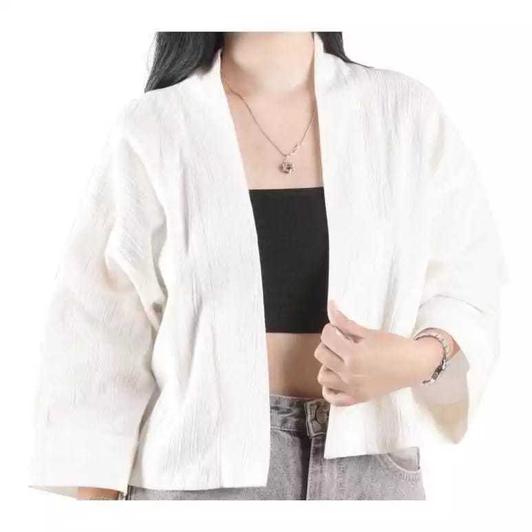 Jual Belia Outer Crop Wanita Lengan 3/4 - Baju Atasan Wanita Korean Style - Outer Cardigan ...