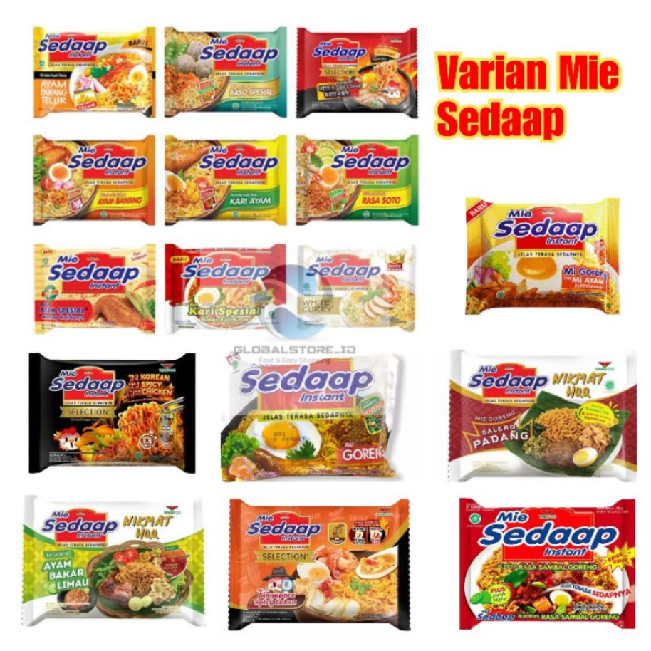 Jual (1 dus) Mie Sedap/ Mie Sedaap. tersedia 7 Varian | Shopee Indonesia