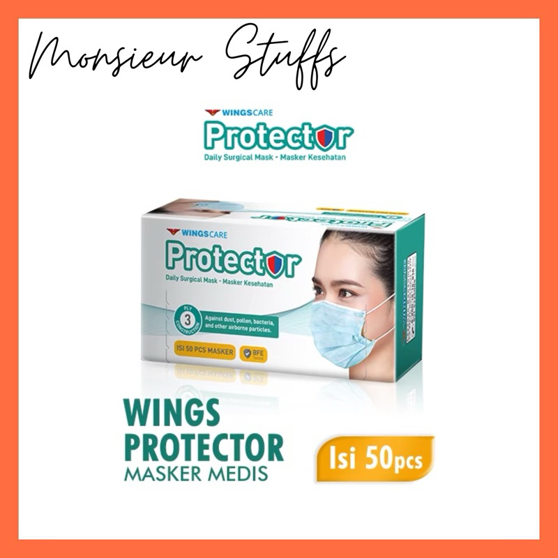 Jual Wingscare Protector Masker Kotak 50 pcs | Shopee Indonesia