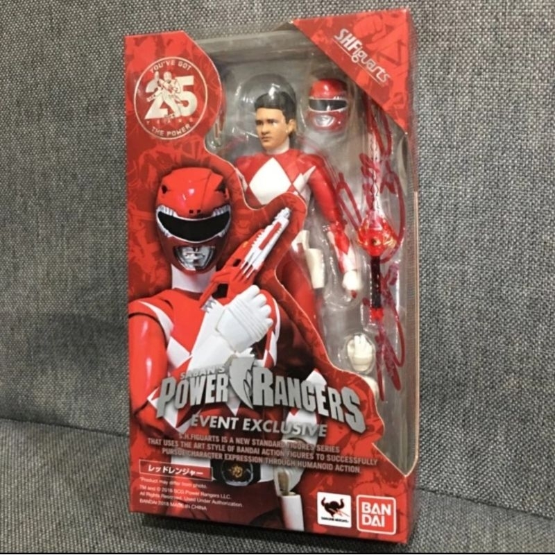 Jual SHF Power Ranger Red Ranger signed by Austin St John | Shopee ...