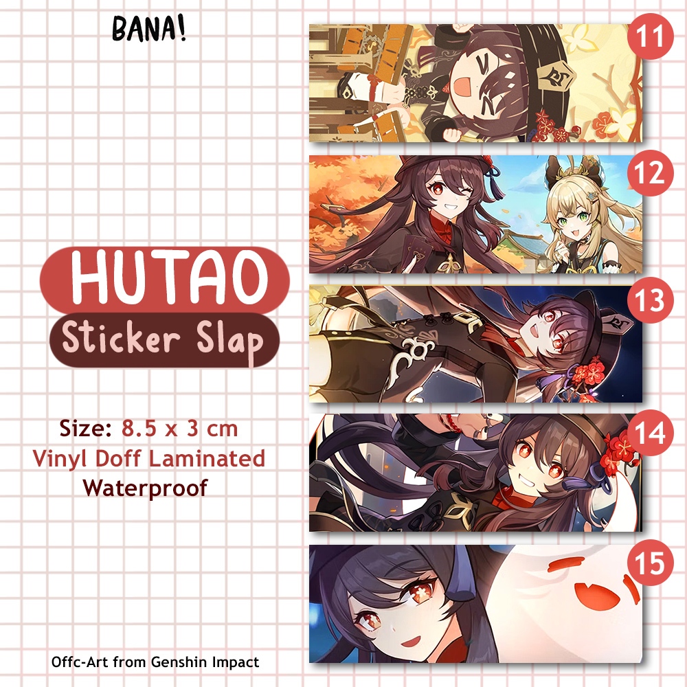 Jual Hutao Sticker Slap Genshin Impact Stiker Anime Premium | BANA ...