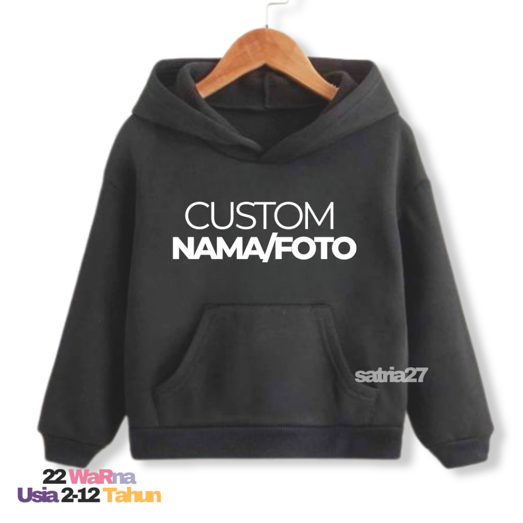 Jual NAMA KIDS Sweater Hoodie Anak Custom Free Sablon Nama SWEATER HOODIE SABLON NAMA ANAK ...