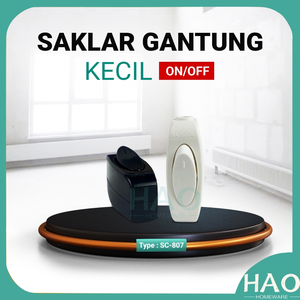 Jual Saklar Gantung Kecil Cahaya On/Off SC-807 Putih Hitam | Shopee ...