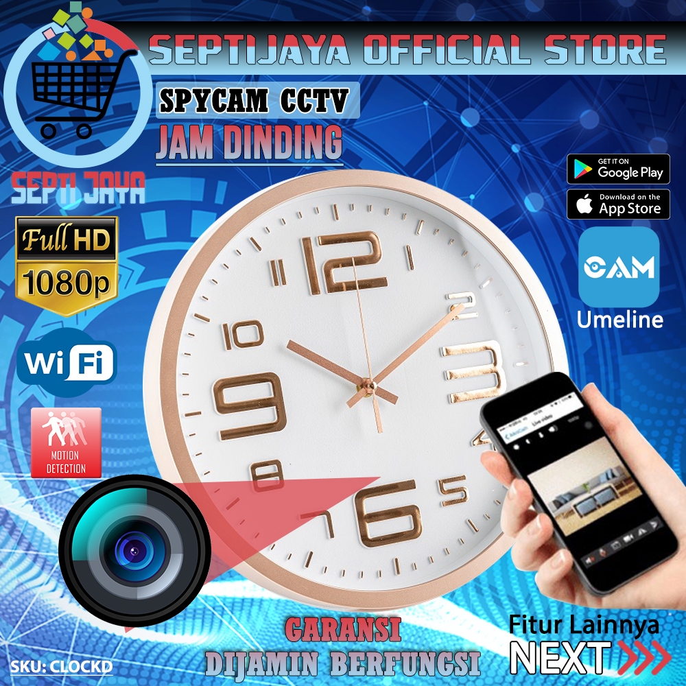 Jual IP Kamera CCTV Jam Dinding Vicstar Ip Camera Wireless CCTV WIFI ...