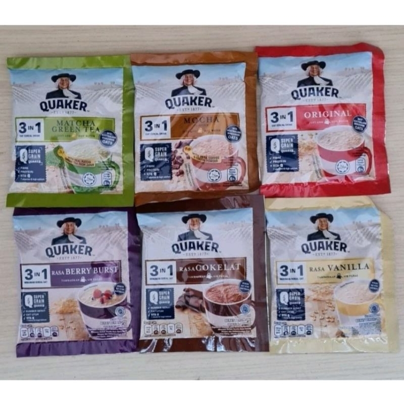 Jual QUAKER 3 IN 1 Oatmeal Instan Sachet | Shopee Indonesia