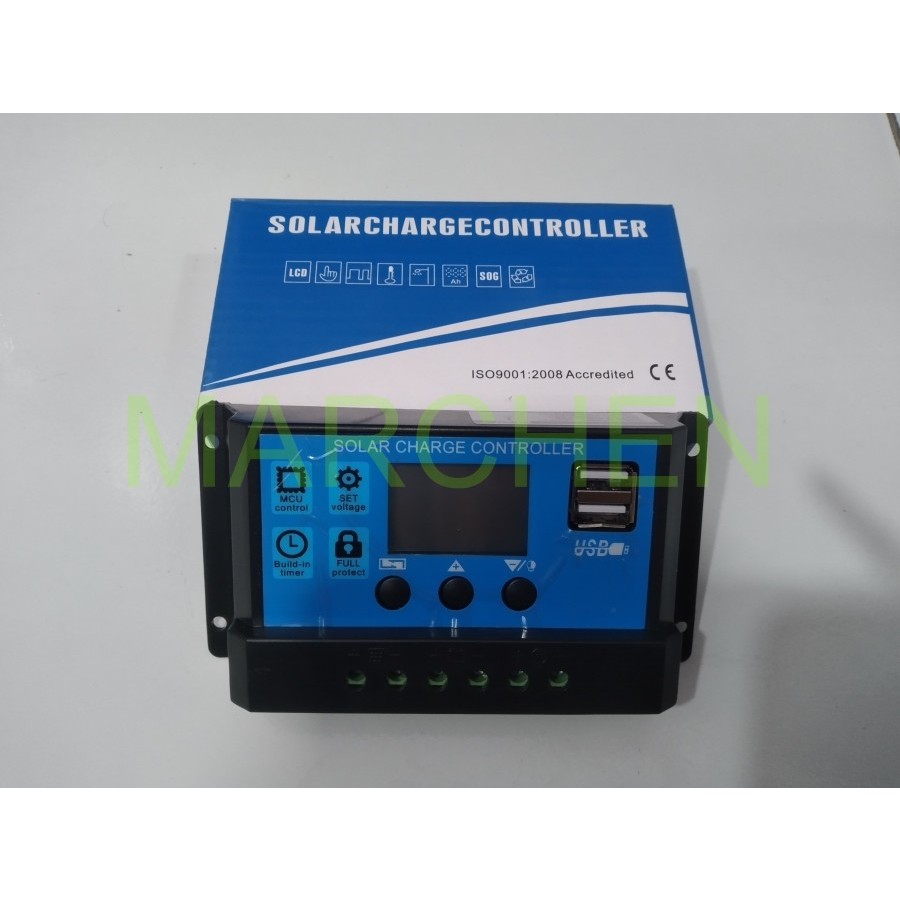 Jual Solar Charger Controller SCC PWM 12V/24V 10A / 20A / 30A BIRU ...