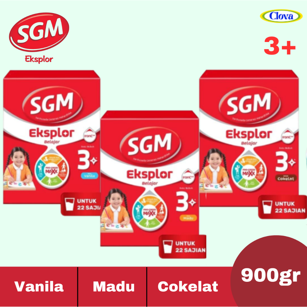 Jual SGM Eksplor 3+ Rasa Vanila/Madu 900gr Susu Pertumbuhan Anak Usia 3-5 Tahun | Shopee Indonesia