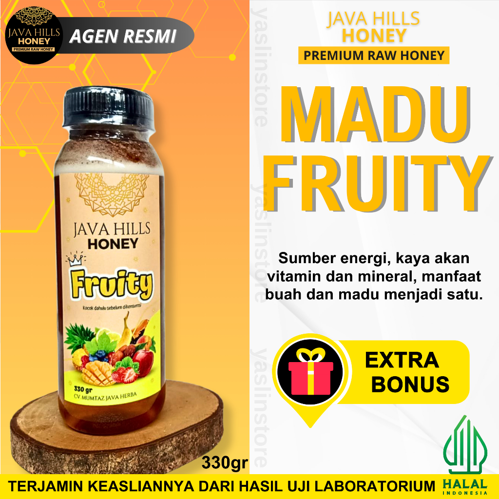 Jual MADU FRUITY Buah Sumber Energi Vitamin Mineral Java Hills Honey ...