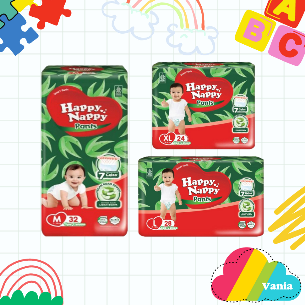 Jual Happy Nappy Pants S40 M32 L28 XL24 diapers pants popok celana S 40 ...