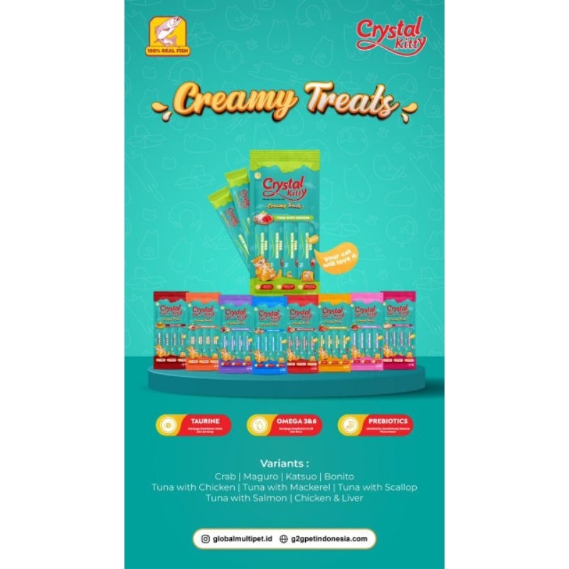 Jual Crystal Kitty Creamy/Liquid 1pcs (isi 4pcs) All Varian - Cemilan ...