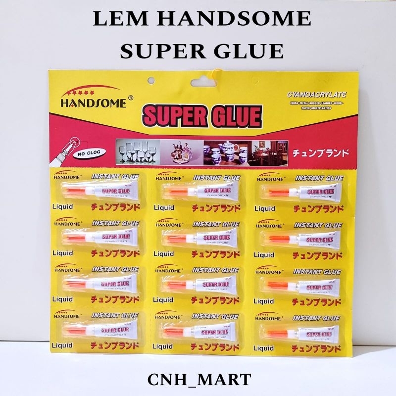 Jual 12 Pcs Lem Hand Some Super Glue Renceng -Lem Hand Some Renceng ...