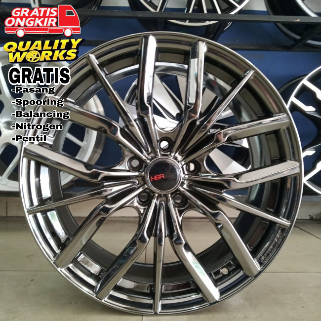 Jual Velg Racing Mobil Honda Wrv, Hrv, Ring 18 Hsr Wheel Evokes Black ...