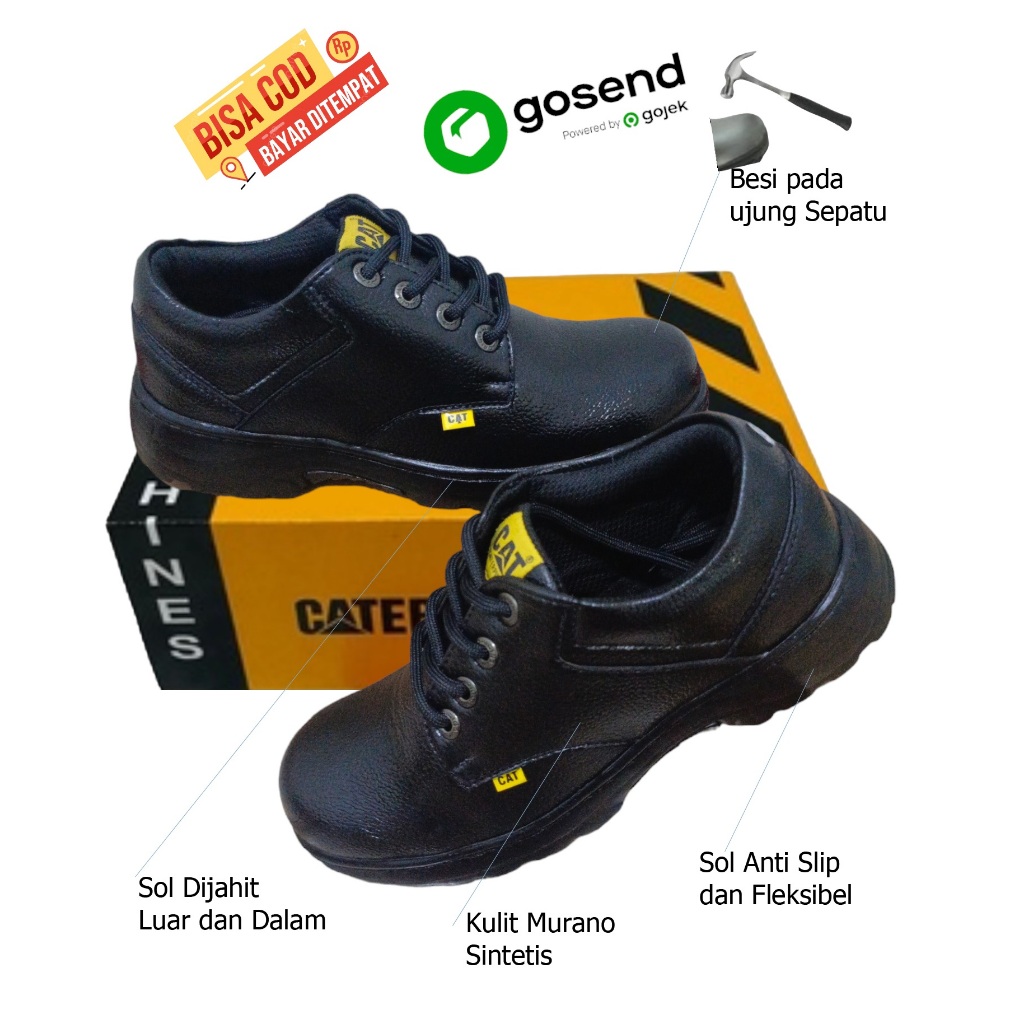 Jual Sepatu Safety Catterpillar Pria Dewasa Sepatu Kerja Sepatu Proyek ...
