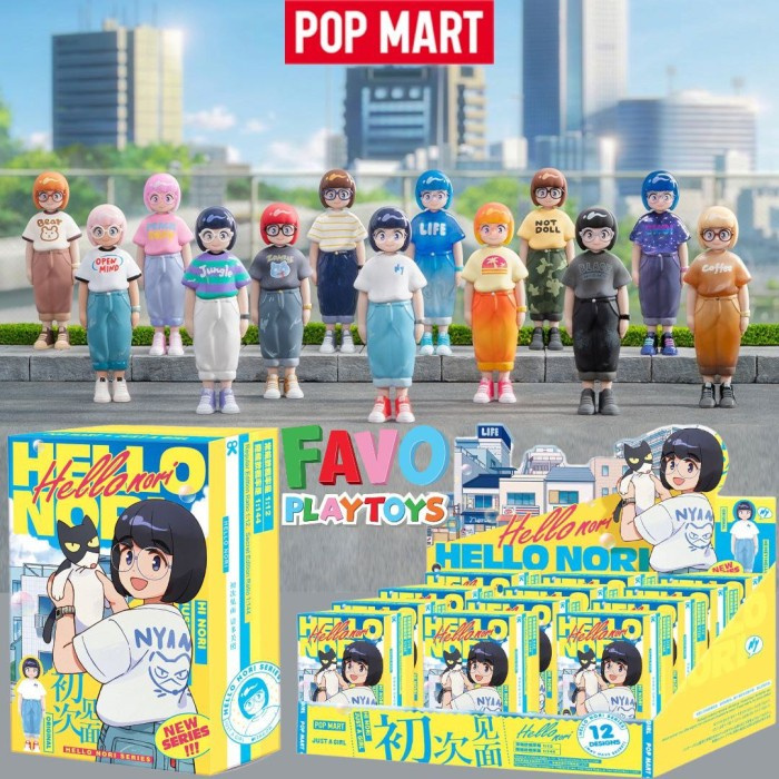 Jual POP MART Just a Girl Hello Nori Series Blind Box Figure Set ...
