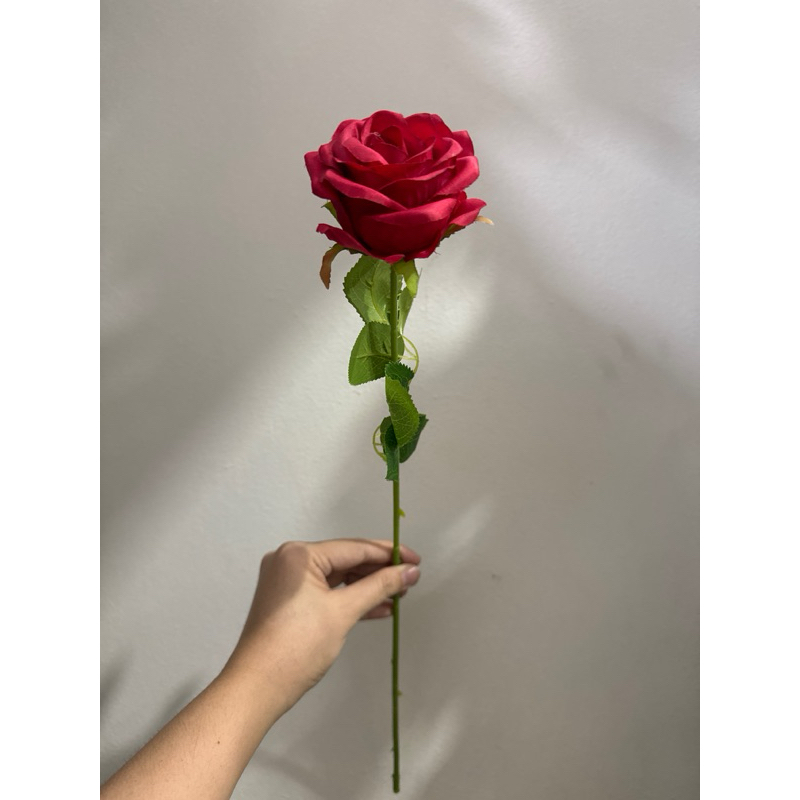 Jual MAWAR SINGLE STEM BUNGA MAWAR TANGKAI ARTIFICIAL FLOWER BUNGA ROSE ...