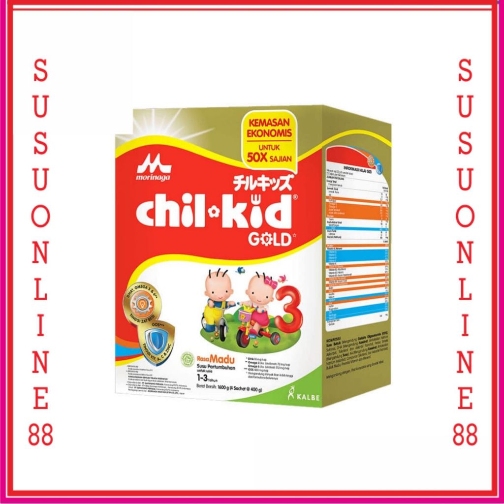 Jual CHILKID GOLD REGULER MADU HONEY 1600 GRAM JUMBO CHIL KID SUSU ...