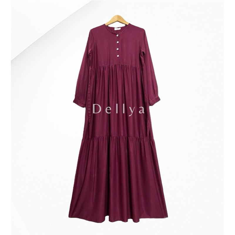 Jual Thalia Gamis Rayon Twill Premium Original | Dress Polos | Gamis ...