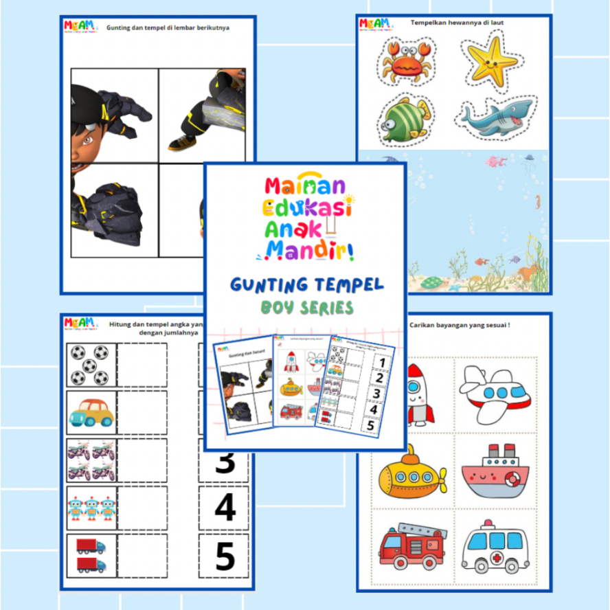 Jual Aktivitas Menggunting dan Menempel / Worksheet Gunting Tempel ...