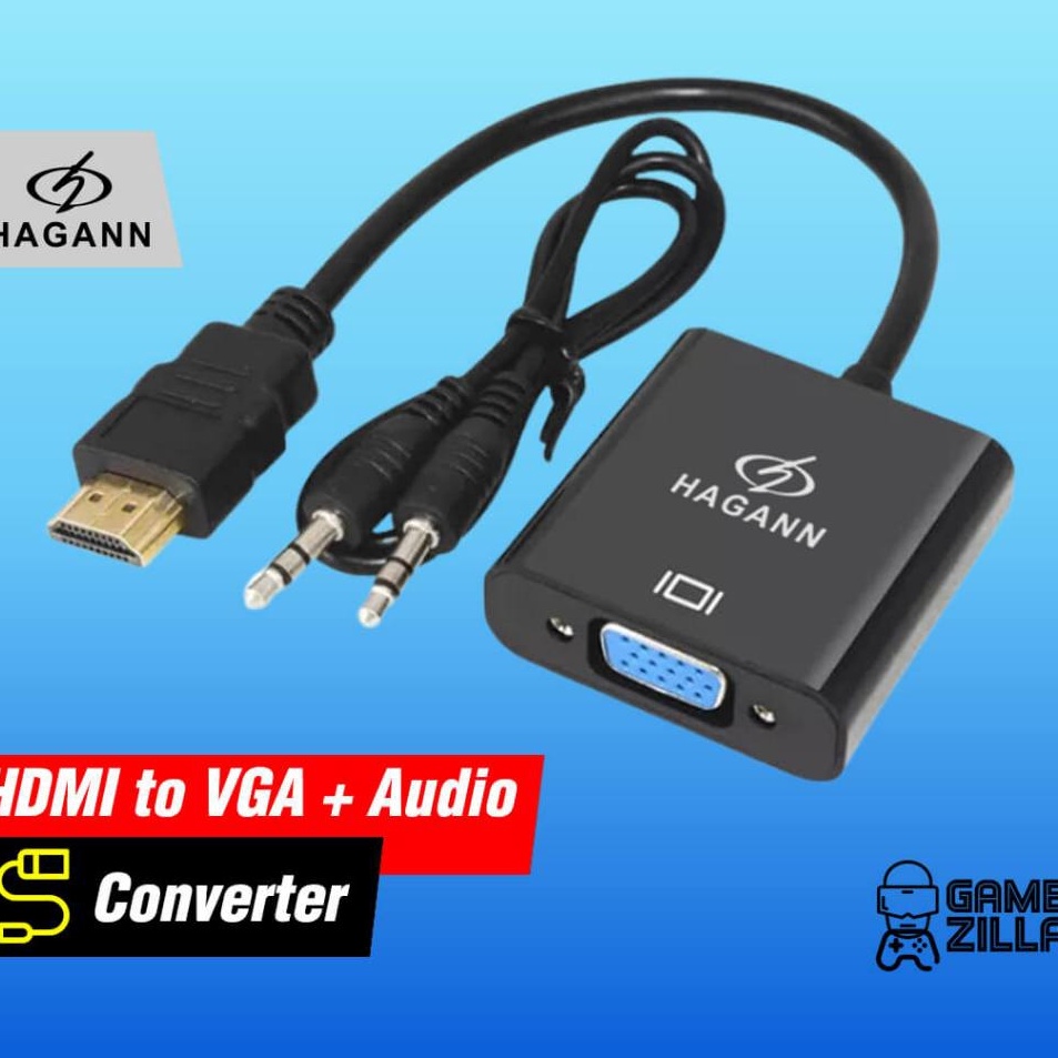 Jual PRODUCT IMPOR Converter HDMI to VGA with Audio Kabel Konektor Konverter HDMI ke VGA ...