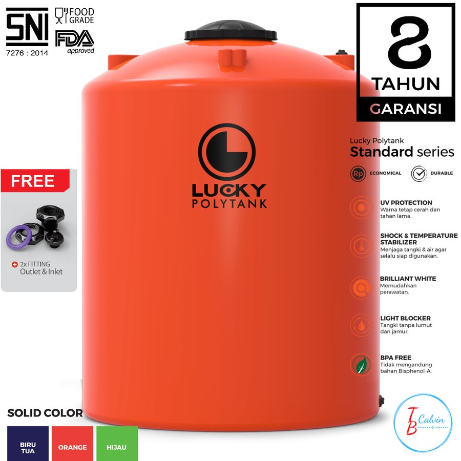 Jual Tangki Air / Tandon / Toren Air Lucky Standard 5000 Liter LS 500 ...
