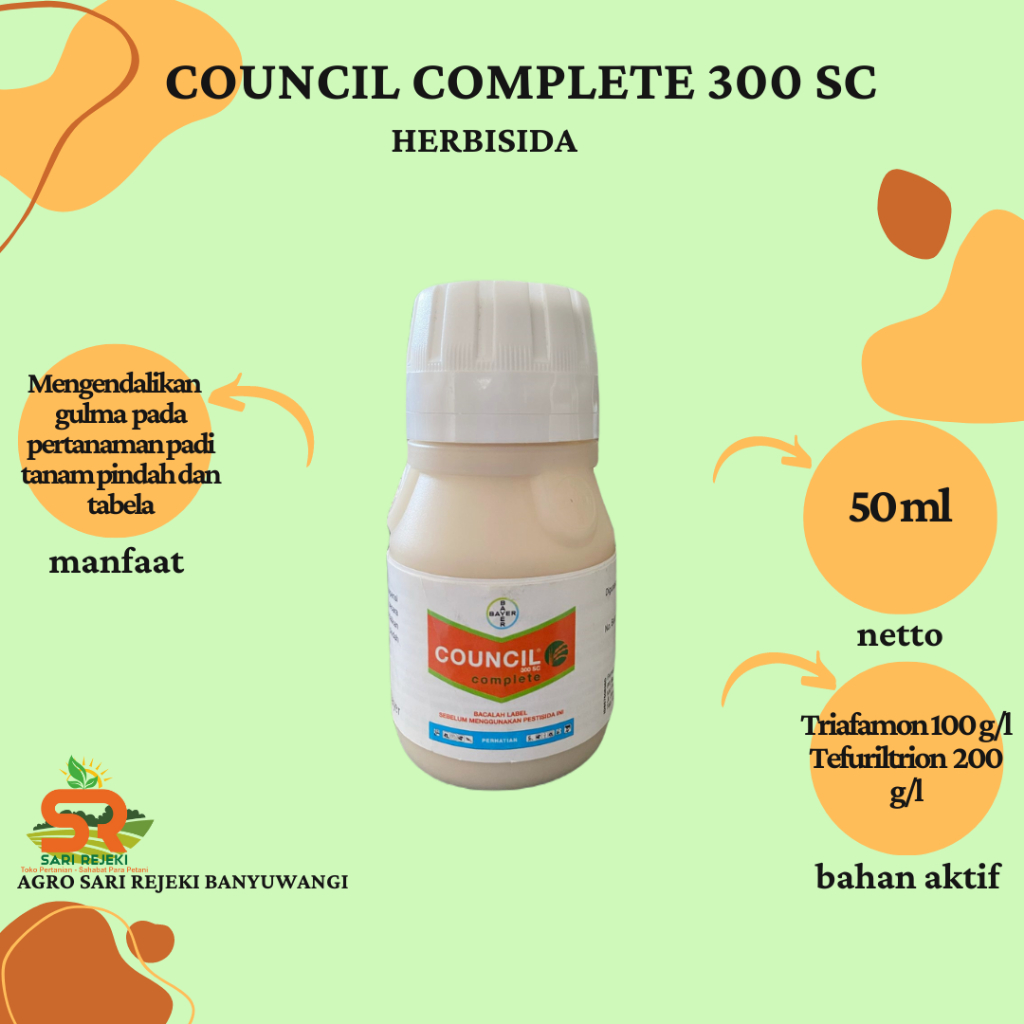 Jual COUNCIL COMPLETE 300SC 50ML HERBISIDA | Shopee Indonesia