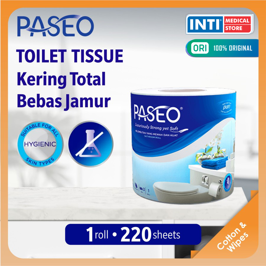 Jual Paseo | Elegant Tissue Toilet Core Emboss Print 220 Sheets x 1 ...