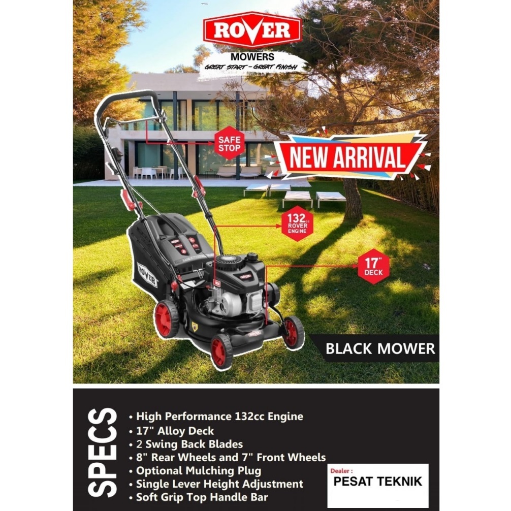 Jual Mesin Potong Rumput Dorong Rover Black Mower | Shopee Indonesia