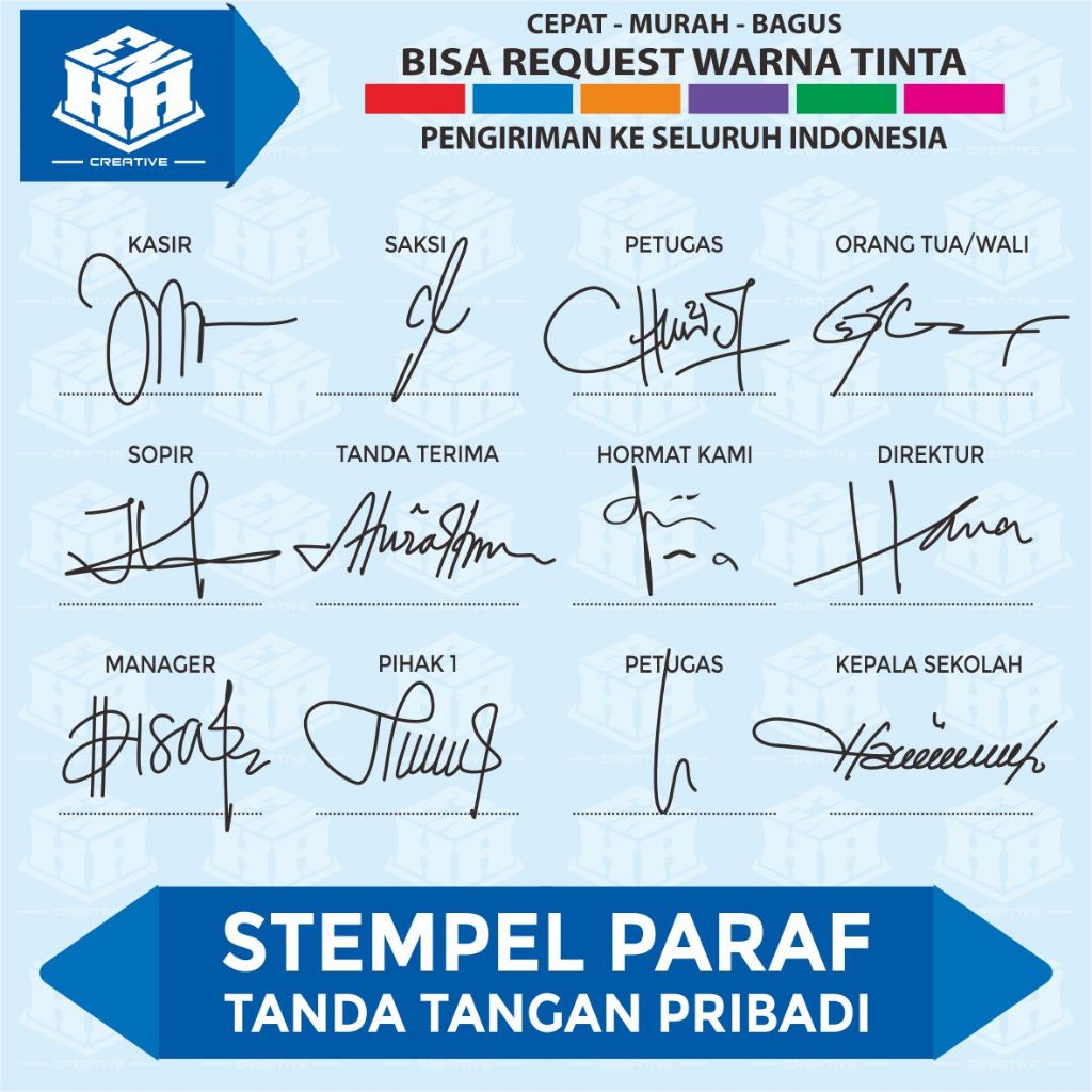 Jual Stempel ttd / stempel paraf / stempel otomatis / stempel flash ...