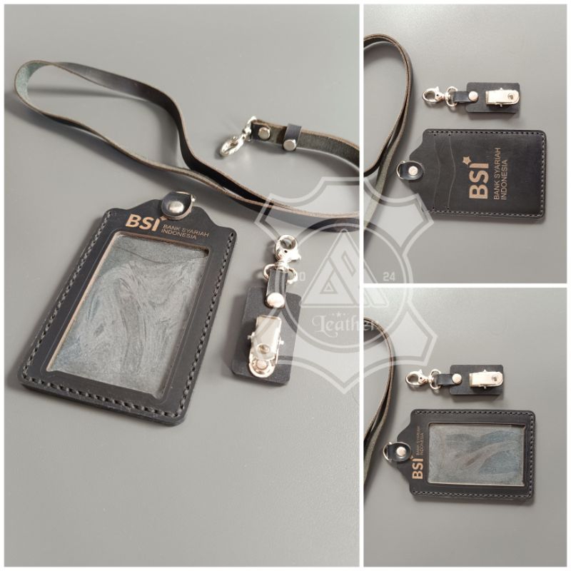 Jual Id Card Holder BANK BSI - Nametag Kulit Asli - Nametag CUSTOM ...