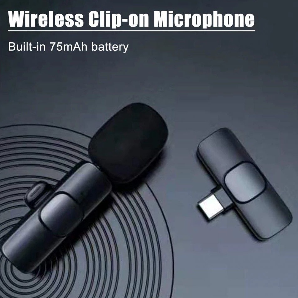 Jual Fef K8 Microphone Mic Clip On Youtuber Wireless UsbMic Youtuber ...