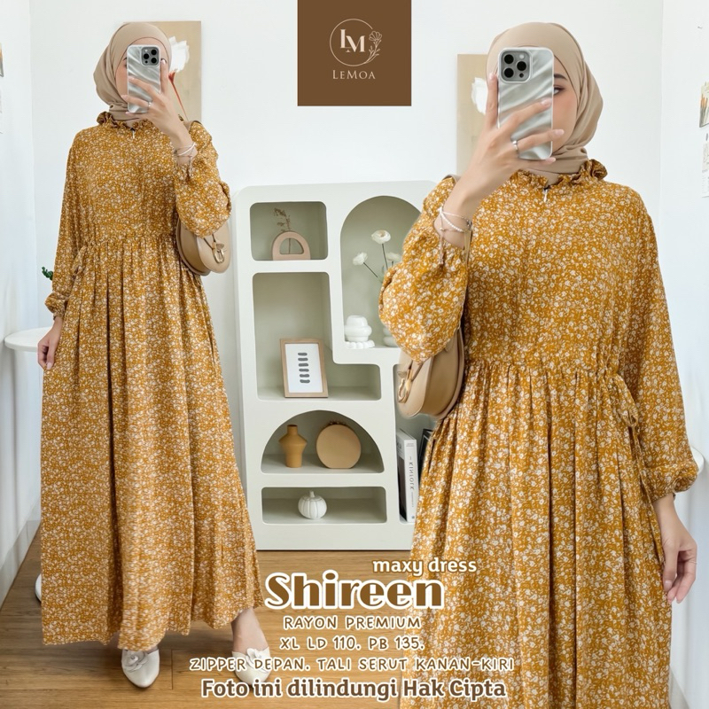 Jual Shireen Gamis Maxy By Lemoa Long Dress Ld 110 Pb 135 Model Tali ...